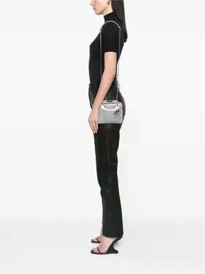 Dior 2015 Mini Iridescent Lambskin Cannage Lady Satchel - Silver