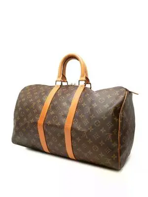 LOUIS VUITTON 1988 Monogram Keepall 45 Travel Bag - Brown