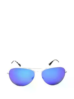 Maui Jim Mavericks Polarised Pilot-frame Sunglasses - Silver