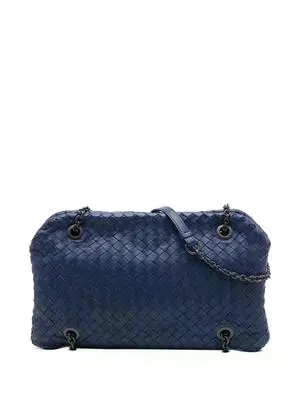 Bottega Veneta 2012-2026 Nappa Intrecciato Duo Shoulder Bag - Blue