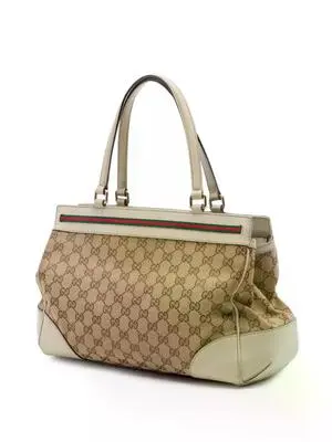 Gucci Gg Canvas Web Mayfair Tote Bag
