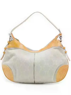 Celine 2007 Macadam Denim Hobo Bag - Blue