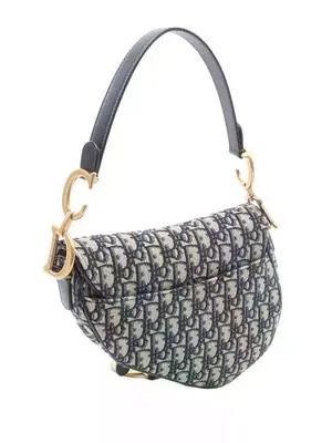 Dior 2000-2026 Oblique Canvas Saddle Bag Shoulder Bag - Blue