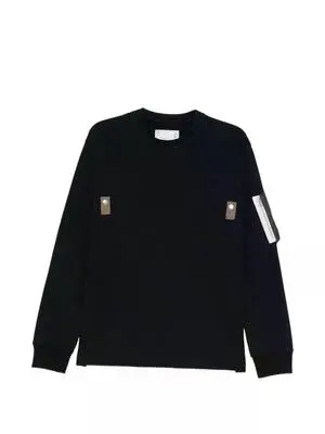 Sacai Utility-pocket Long-sleeve T-shirt - Black