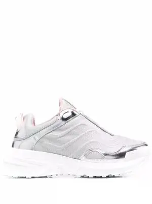 Givenchy Metallic-effect Leather Sneakers - Grey