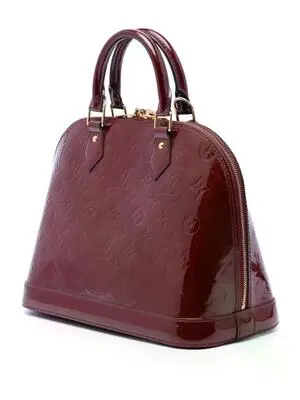 LOUIS VUITTON 2015 Monogram Vernis Alma Pm Handbag - Red