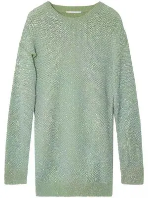 Stella McCartney Sequin-embellished Cape Jumper Minidress - Green