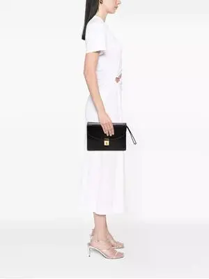 Gucci 20th Century Calfskin Interlocking G Padlock Wristlet Clutch Bag