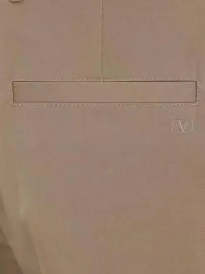 Valentino Garavani Pleated Logo-embroidered Trousers
