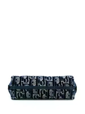 Dior 2021 Velvet Oblique Cosmetic Pouch - Blue