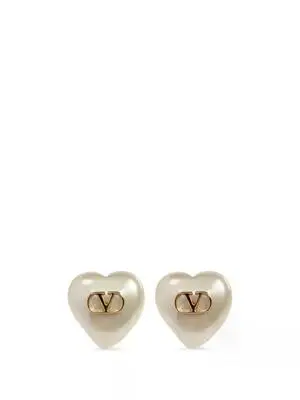 Valentino Garavani Vlogo Heart Stud Earrings