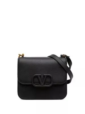 Valentino Garavani 2018-2026 Small Grained Calfskin Vsling Crossbody Bag - Black