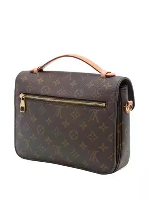 LOUIS VUITTON 2019 Monogram Pochette Metis Satchel - Brown