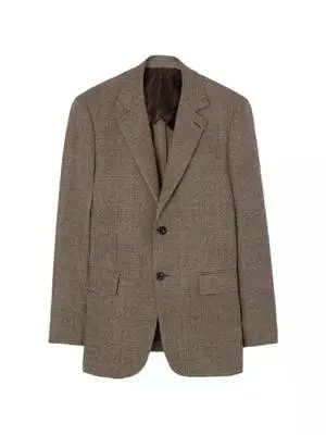 Burberry Prince Of Wales Check Jacket - Brown