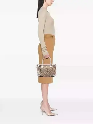 Gucci 2016-2026 Gg Canvas Sukey Satchel - Neutrals