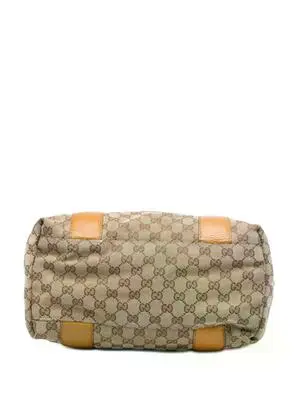 Gucci Gg Canvas Bamboo Tote Bag