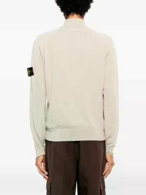 Stone Island Compass-patch Half-zip Sweater