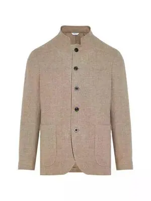 Boglioli Mandarin-collar Button-up Jacket - Neutrals