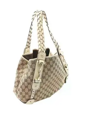 Gucci 2000-2015 Small Gg Canvas Horsebit Pelham Shoulder Bag