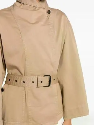MARANT ETOILE Prunille Belted Cotton Jacket
