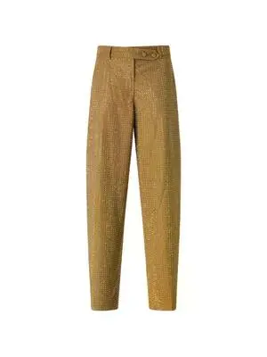 Pinko Rhinestone-embellished Tailored Trousers - Neutrals