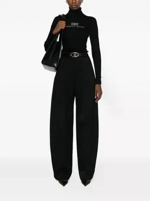 Elisabetta Franchi Logo-embroidered Roll-neck Sweater