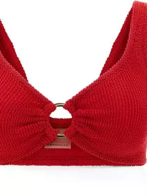 Hunza G Nadine Bikini With Gold Hoop Detail - Red