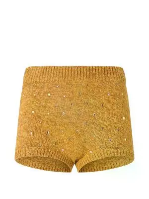 Pinko Crystal-embellished Knitted Shorts