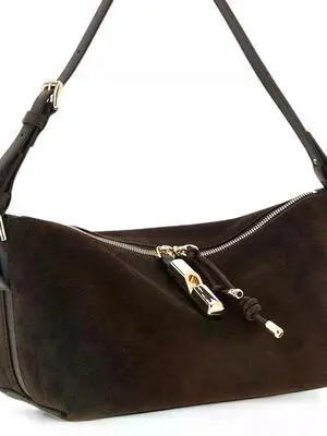 Furla Debby Suede Shoulder Bag - Brown