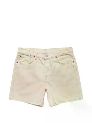 Acne Studios Paint-splatter Denim Shorts - Neutrals