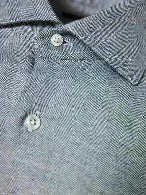BARBA NAPOLI Herringbone-weave Long-sleeve Shirt