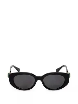 SWAROVSKI Crystal-embellished Oval-frame Sunglasses - Black