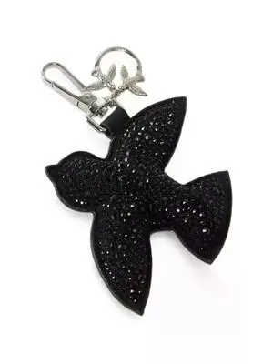 Pinko Love Birds Crystal-embellished Keyring - Black