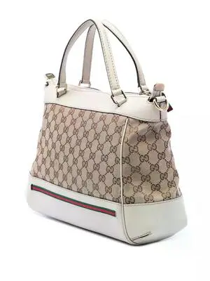 Gucci Gg Canvas Web Mayfair Satchel