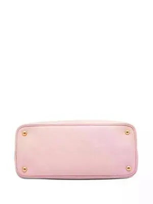 Prada 2010-2026 Medium Saffiano Cuir Double Satchel - Pink