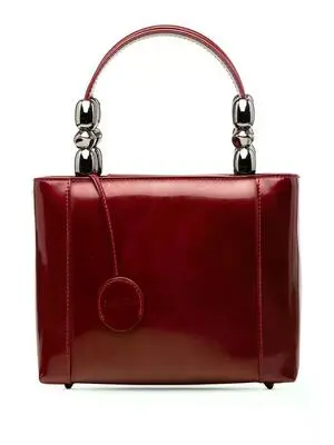 Dior 2000 Patent Malice Pearl Satchel - Red