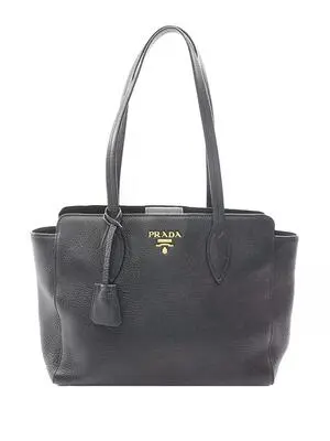 Prada 2013-2026 Vitello Phenix Tote Bag - Black