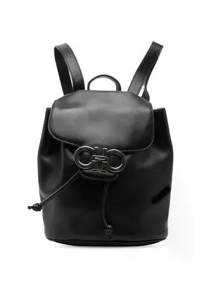 FERRAGAMO 2010-2026 Leather Double Gancini Backpack