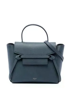 Celine 2018 Nano Grained Calfskin Belt Bag Satchel - Blue