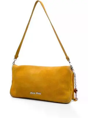 Miu Miu 2010-2026 Suede Crystal Chain Satchel