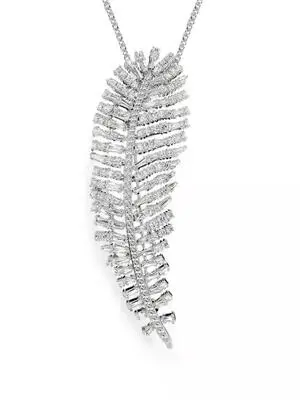 SWAROVSKI Crystal-embellished Feather Motif Necklace
