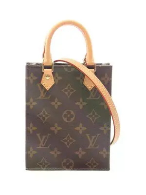 LOUIS VUITTON 2020 Monogram Petit Sac Plat Satchel