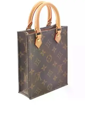 LOUIS VUITTON 2020 Monogram Petit Sac Plat Satchel