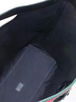 Gucci 2000-2015 Microguccissima Web Giglio Tote Satchel