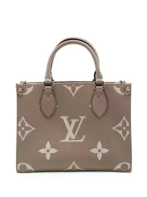 LOUIS VUITTON 2020-2026 Bicolor Monogram Empreinte Giant Onthego Pm Satchel