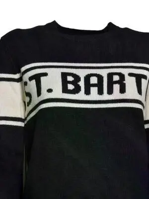 MC2 SAINT BARTH Logo-intarsia Heart-motif Sweater