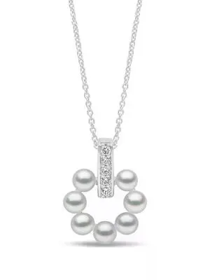 Yoko London Eclipse Akoya Pearl And Diamond Necklace - Silver