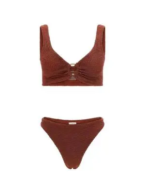Hunza G Julia Ring-detail Bikini - Brown