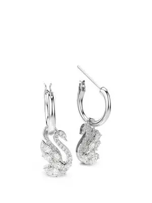 SWAROVSKI Swan-motif Drop Earrings