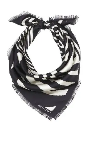 NILI LOTAN Zebra Twill Scarf